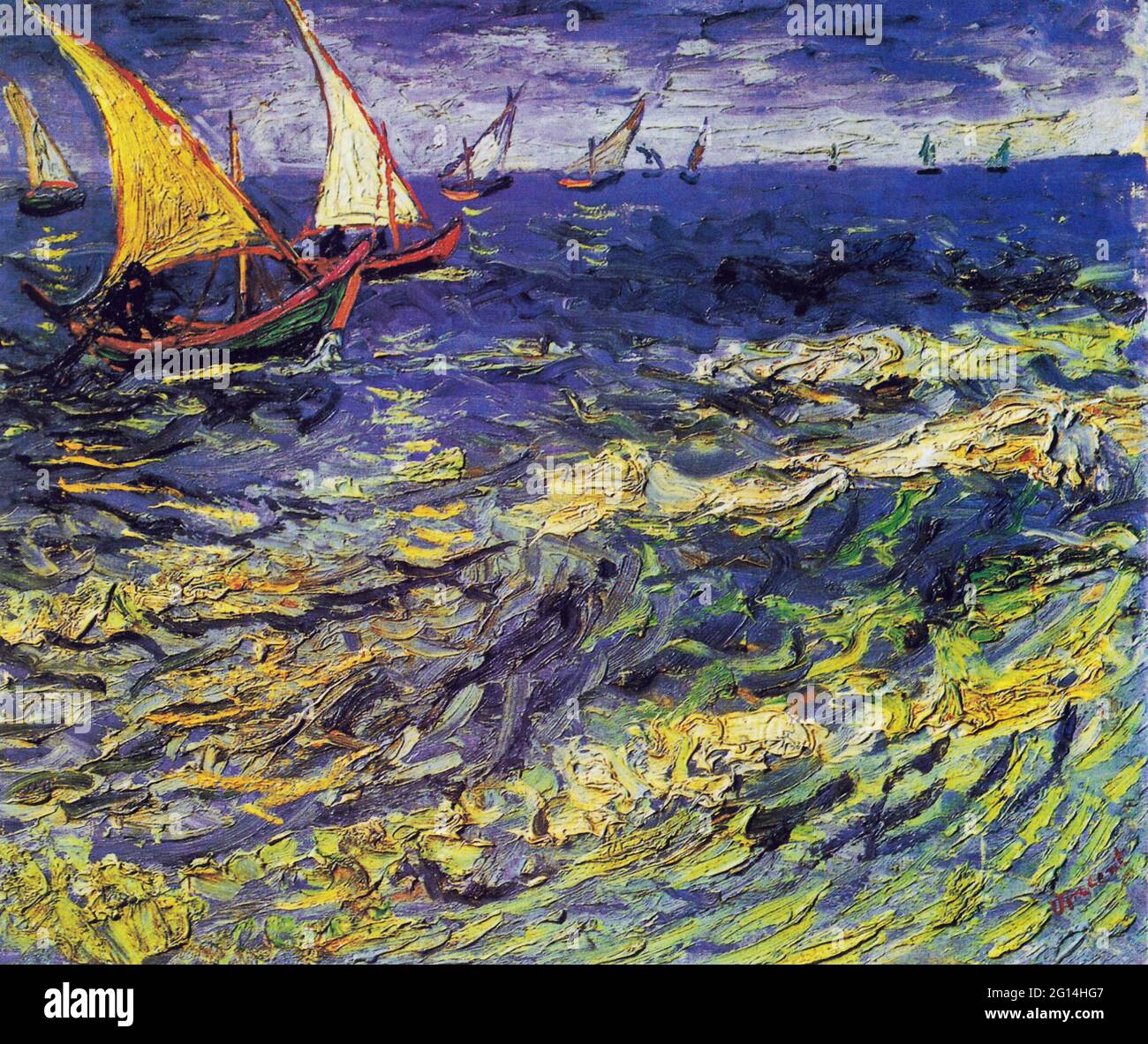 Vincent Van Gogh - Seascape at Saintes Maries Stock Photo - Alamy