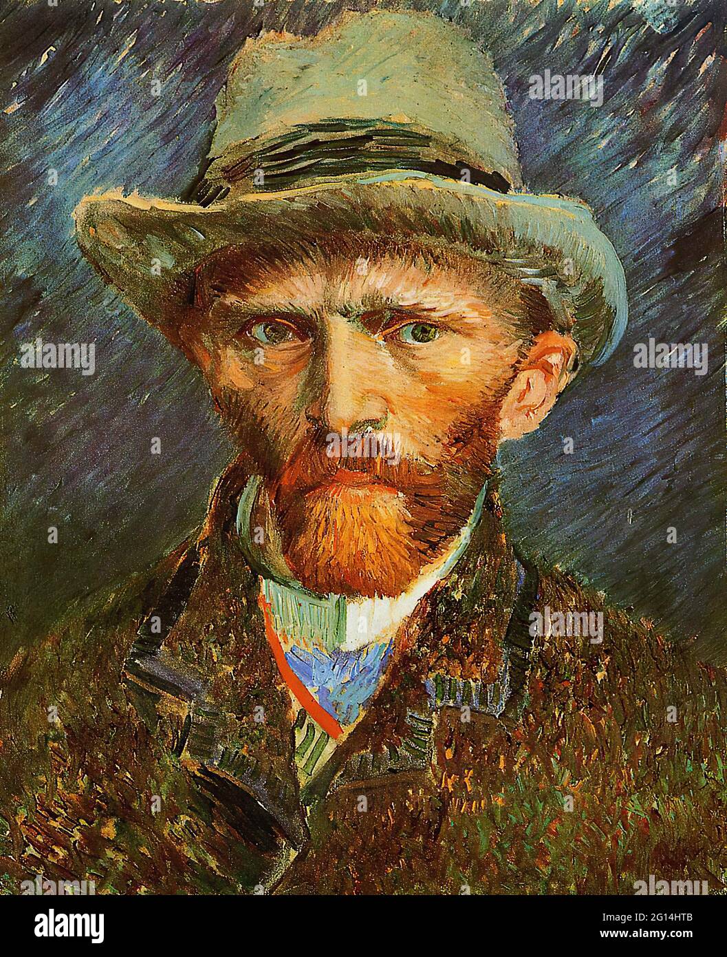 Vincent Van Gogh - Self Portrait with Grey Felt Hat 1887 Stock Photo ...