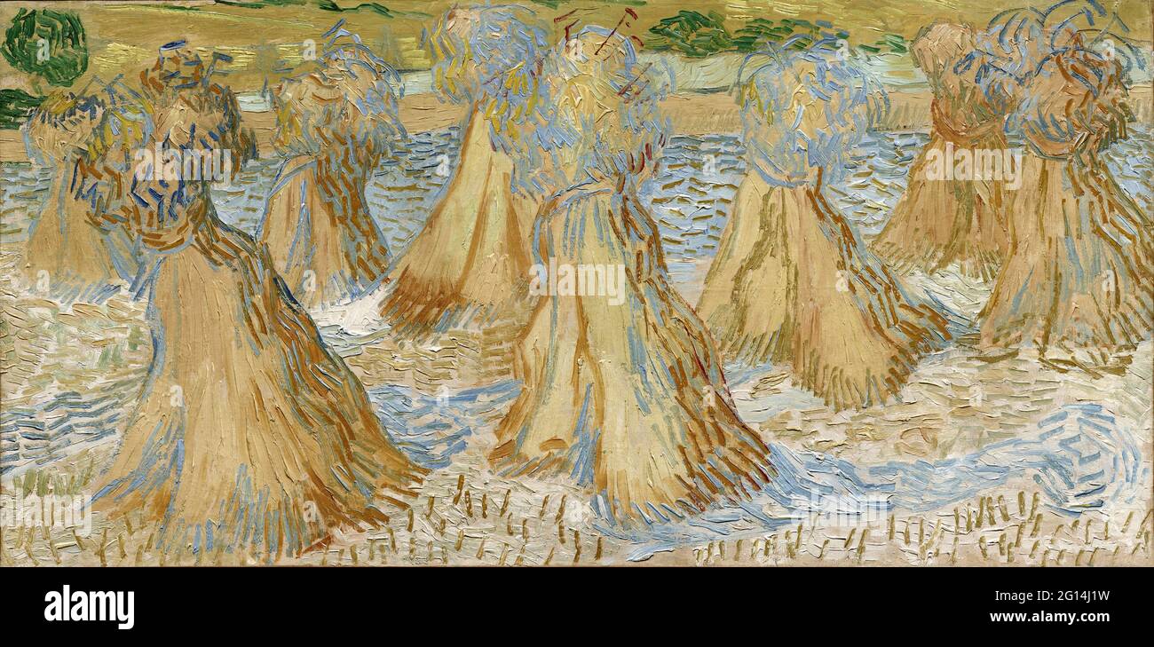 Vincent Van Gogh - Sheaves of Wheat Stock Photo - Alamy