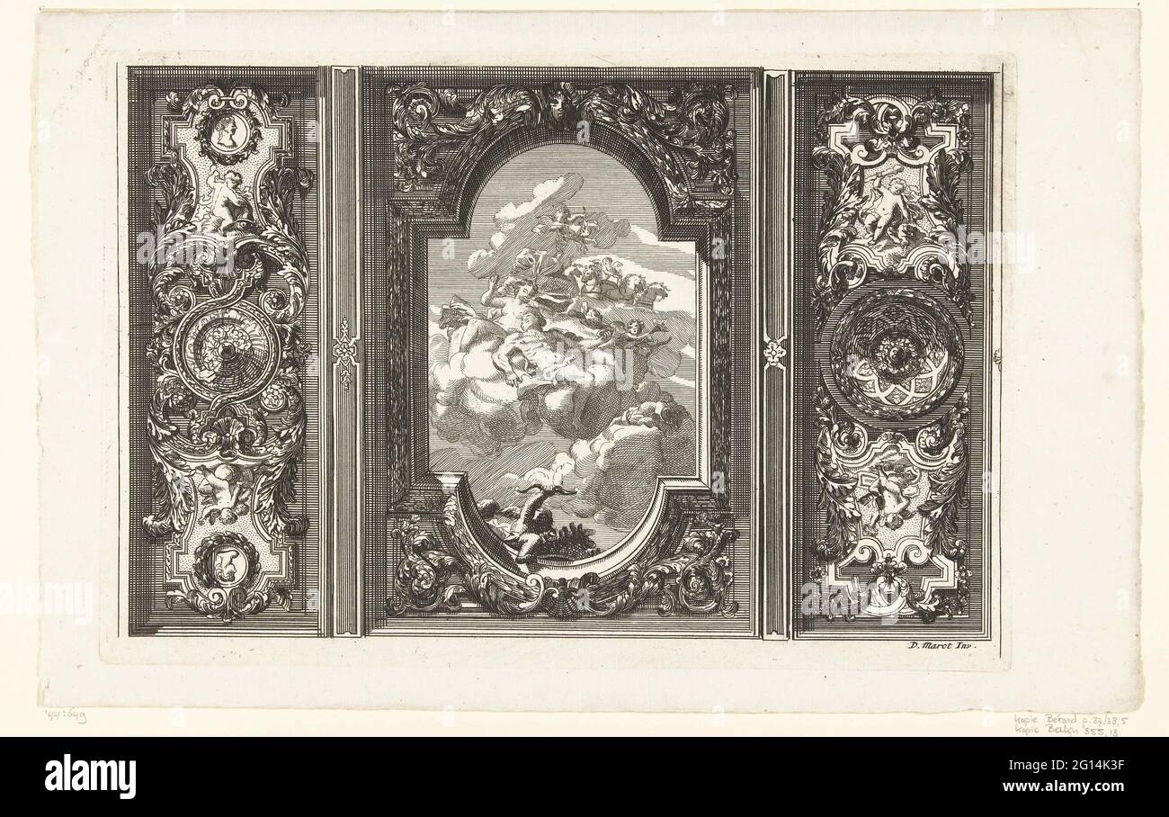 Ceiling with three vertical panels; Ceilings. Ceiling with three ...