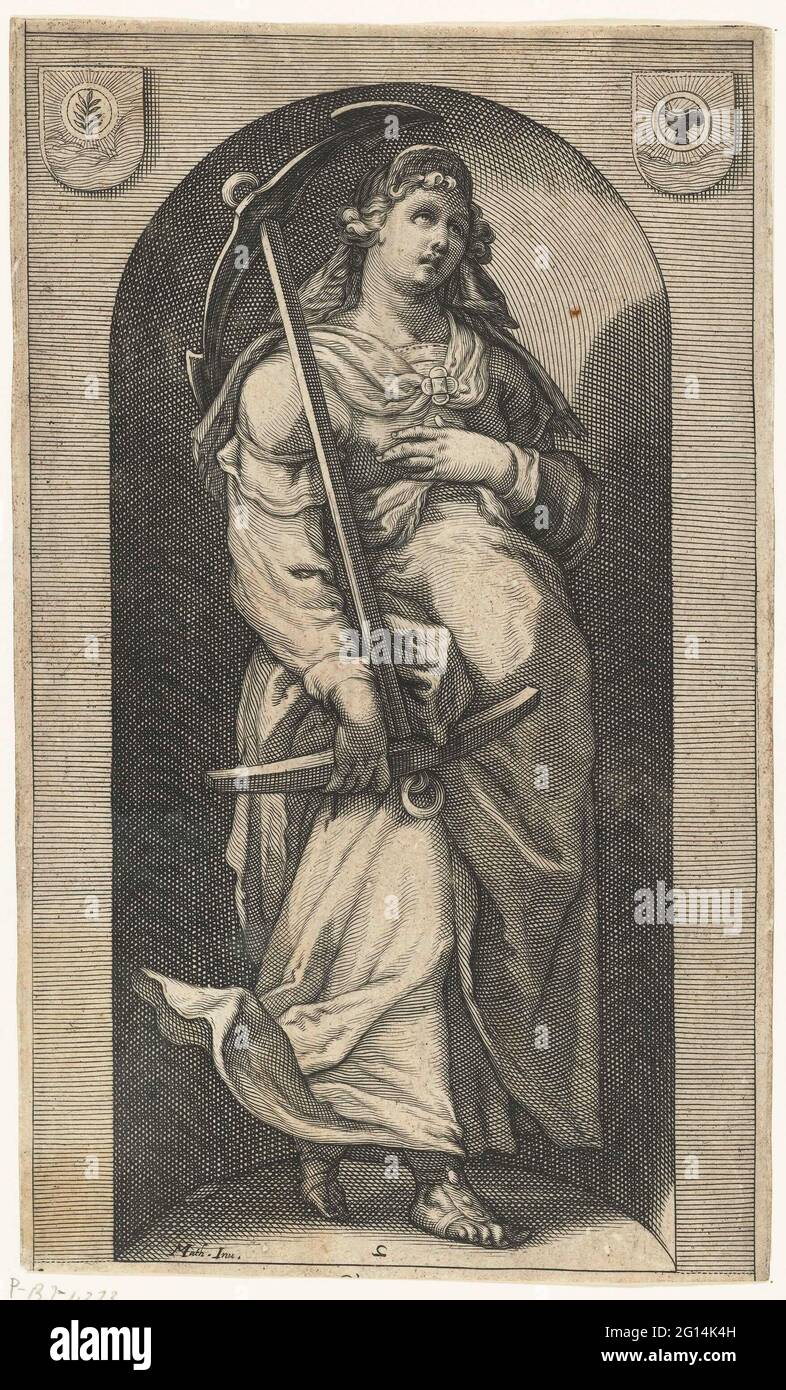 Spes (hope); The three theological virtues. Spes with an anchor over ...