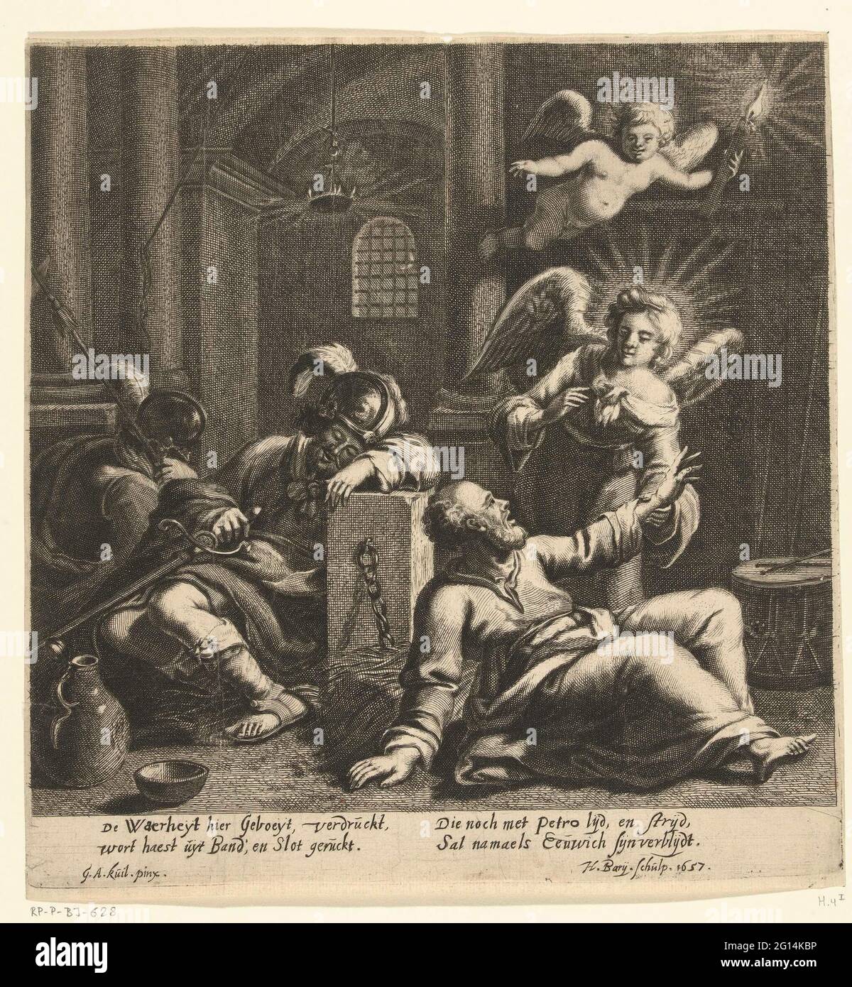 Peter is released from prison. Petrus is in prison, the guards sleep ...