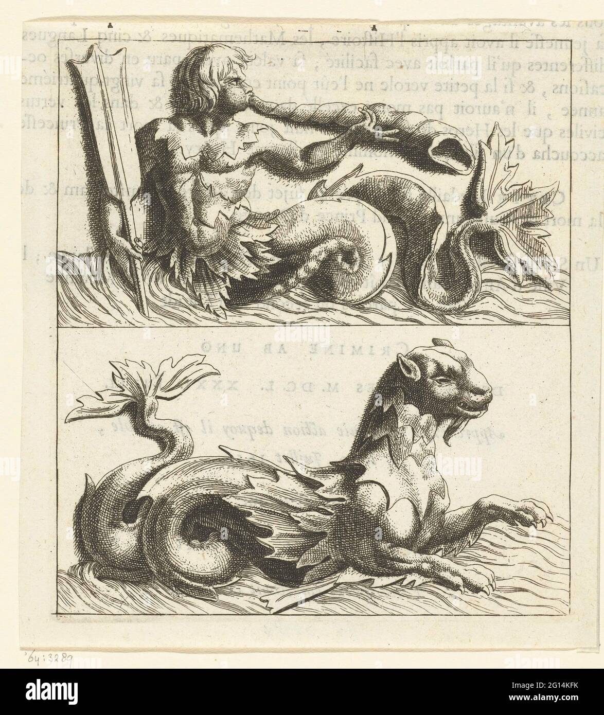 Triton and sea dragon; Histoire Metallique de la République de Hollande ...