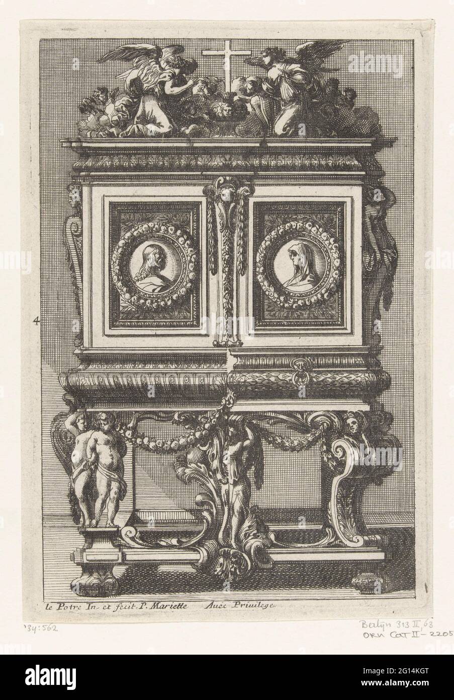 Cabinet with variant for right half; Les Cabinets. Cabinet with two ...