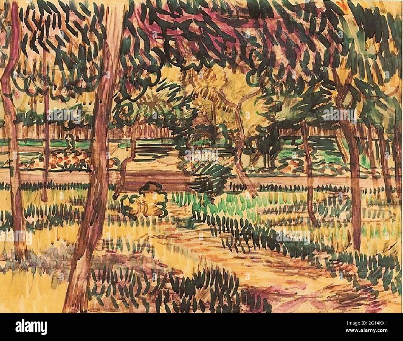 Vincent Van Gogh - Trees Garden Asylum 1889 Stock Photo - Alamy