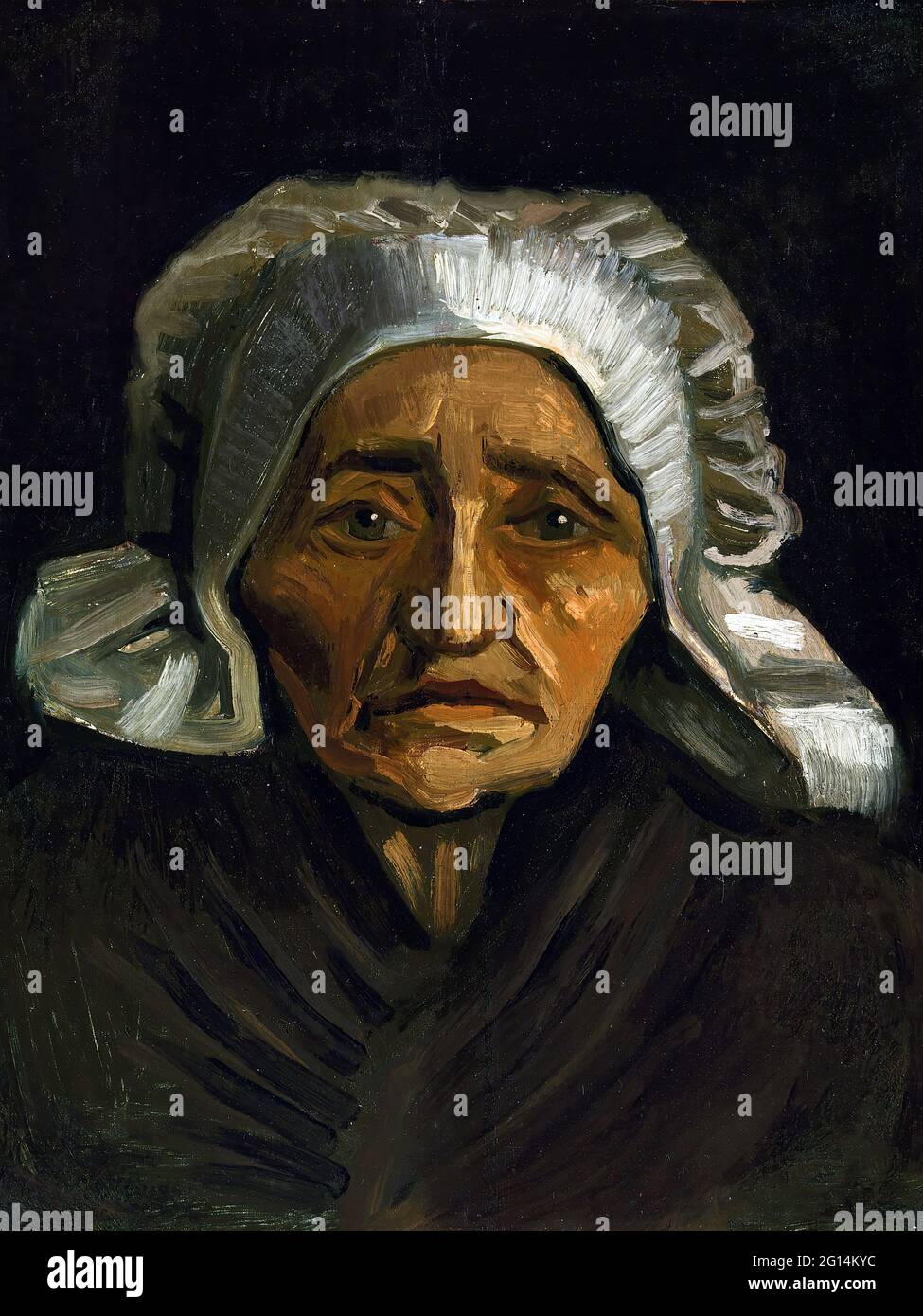 Vincent Van Gogh - Tte De Paysanne La Coiffe Blanche Stock Photo - Alamy