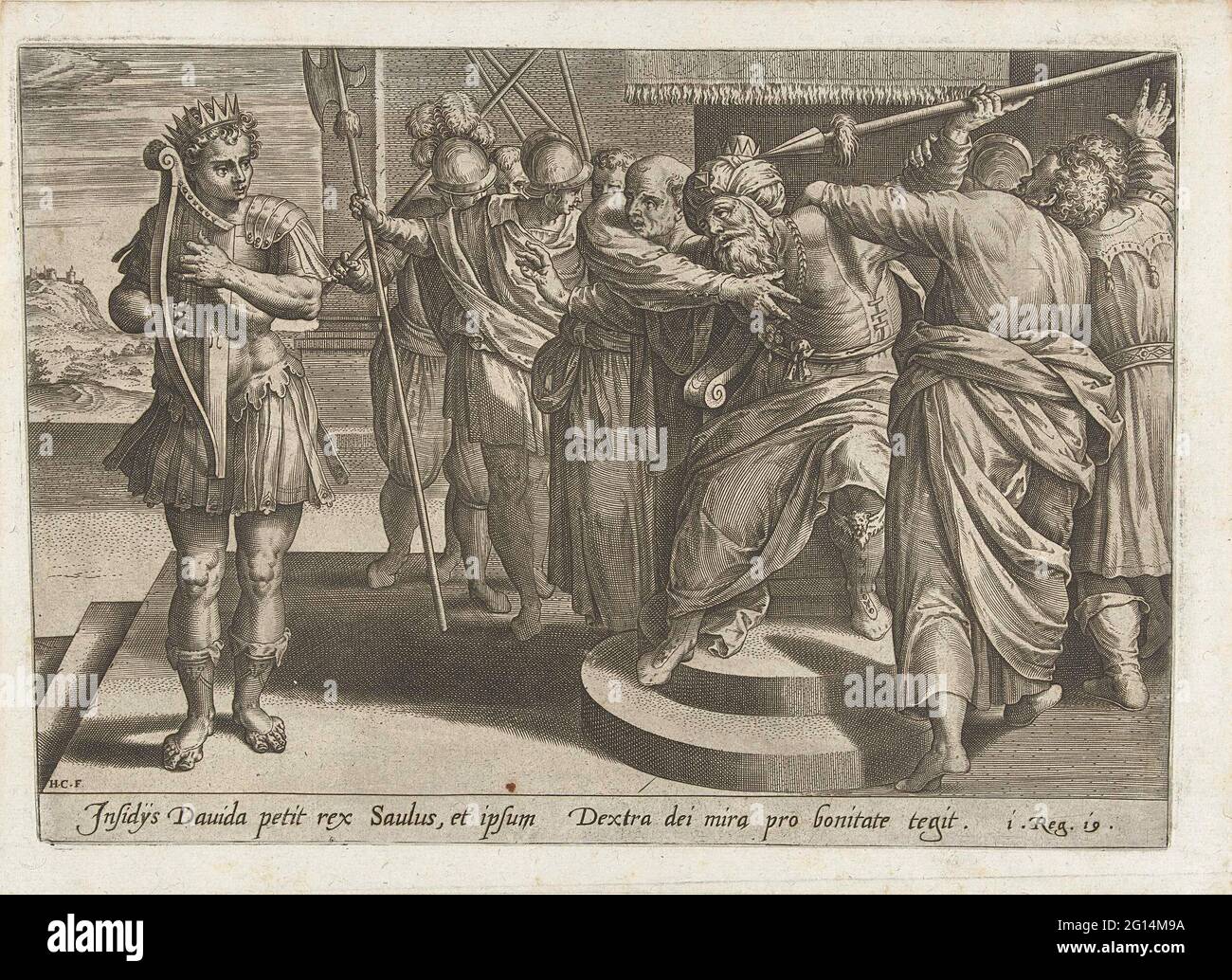 Saul tries to kill David; David and Saul. The young David plays on his ...