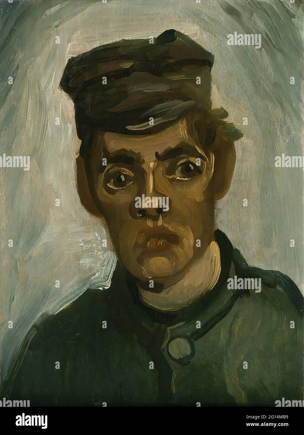 Vincent Van Gogh - Study of a Peasants Head Stock Photo - Alamy