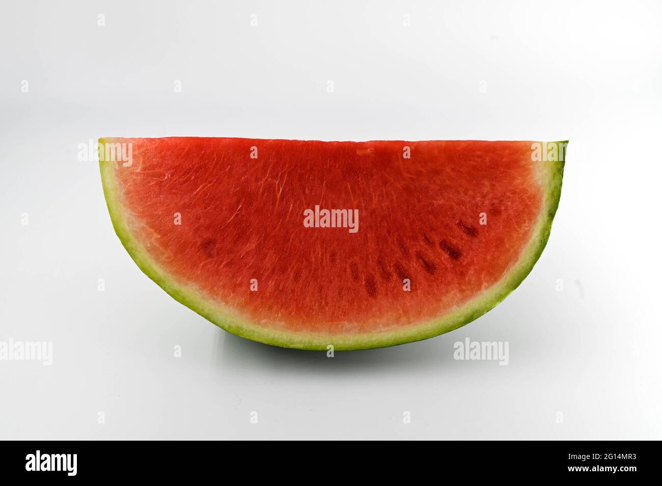 Watermelon semicircle slice on isolated white background Stock Photo ...