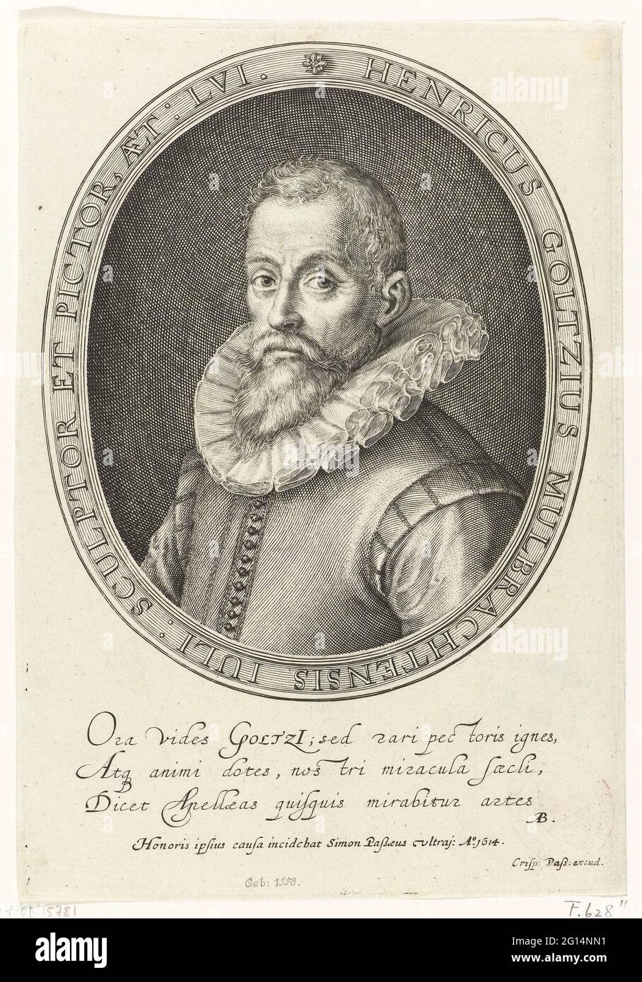 Portrait of Hendrick Goltzius. Portrait of the artist Hendrick Goltzius ...