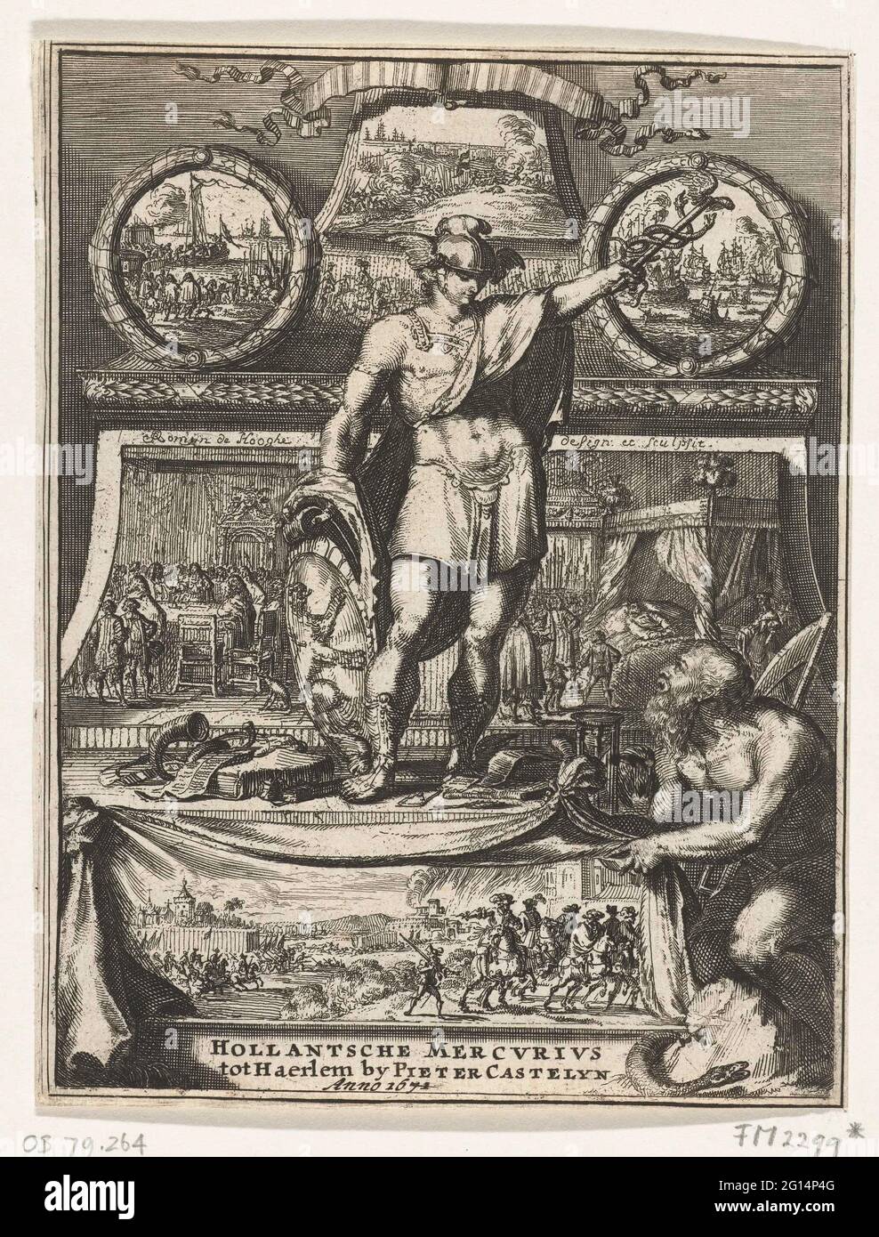 Title page for the Hollandsche Mercurius for the year 1671. Title page ...
