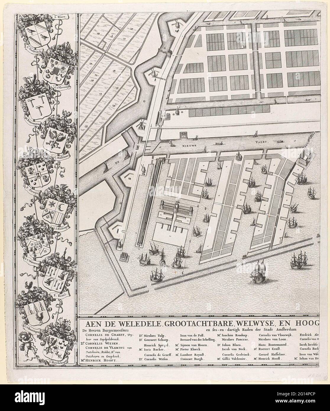 Map of Amsterdam with design and implementation of the fourth ...