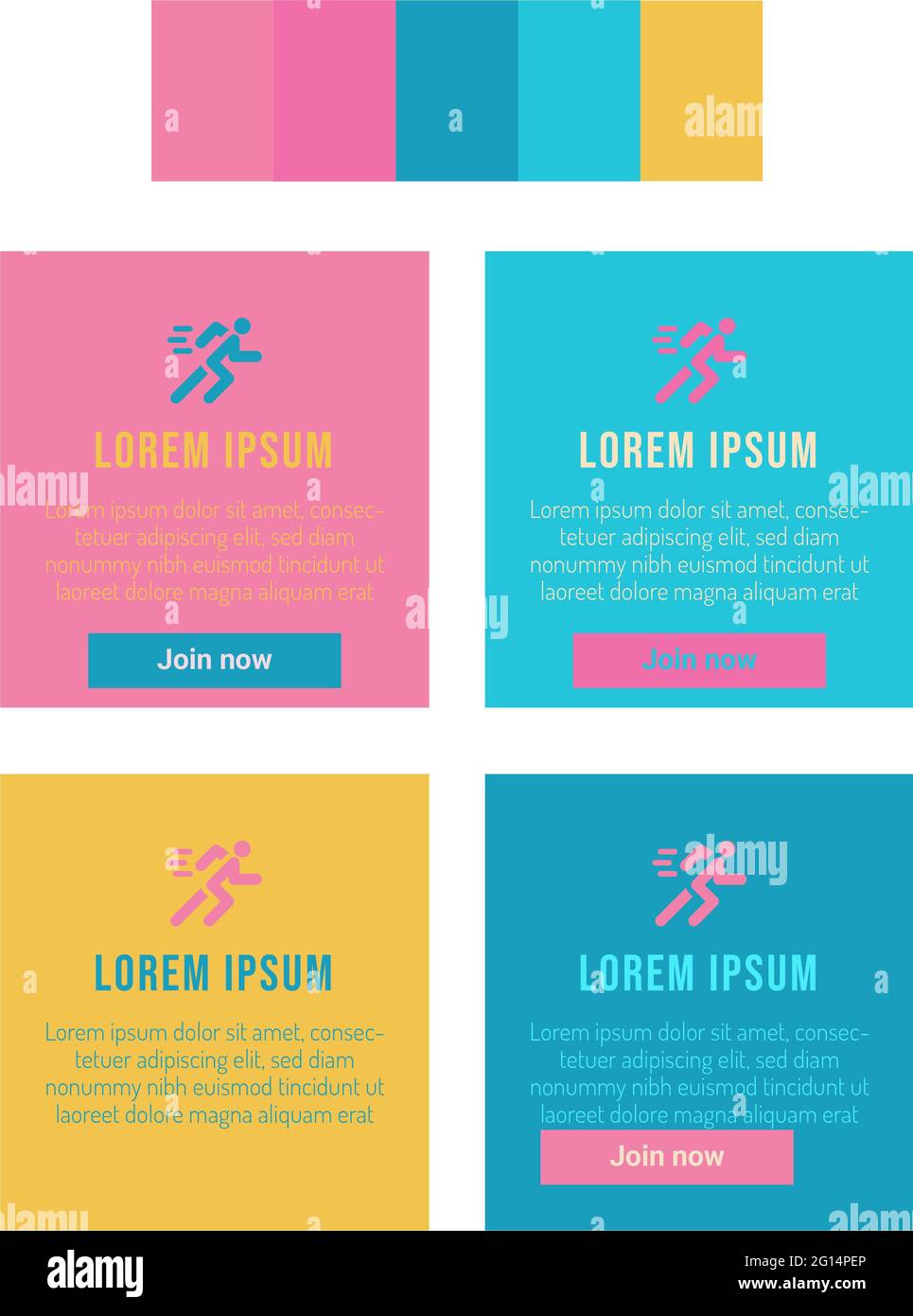 Color combination for Ui Kit Stock Photo - Alamy