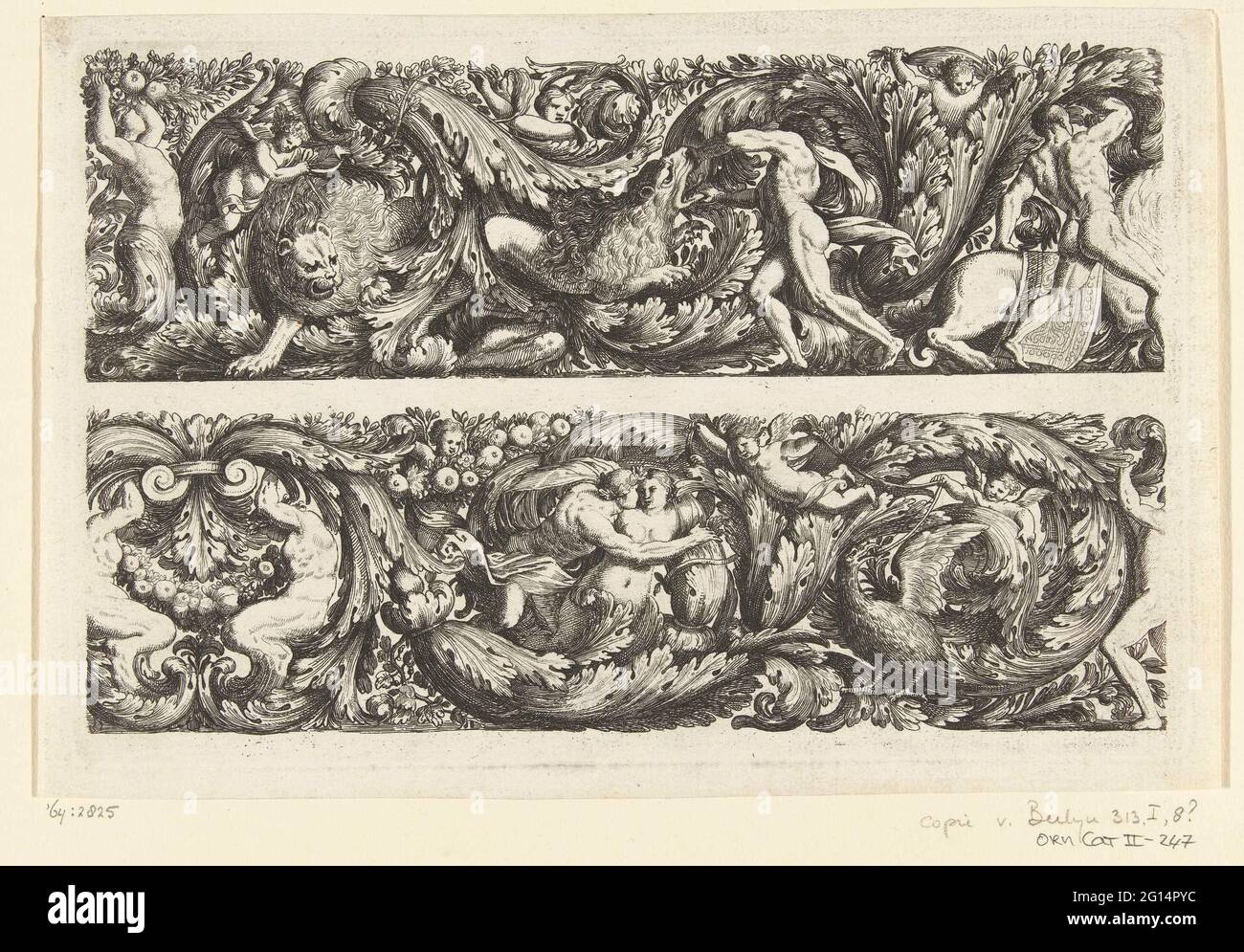 Two Frisians; Frizes, Feuillages Ou Tritons Marins Antiques Et Modernes ...