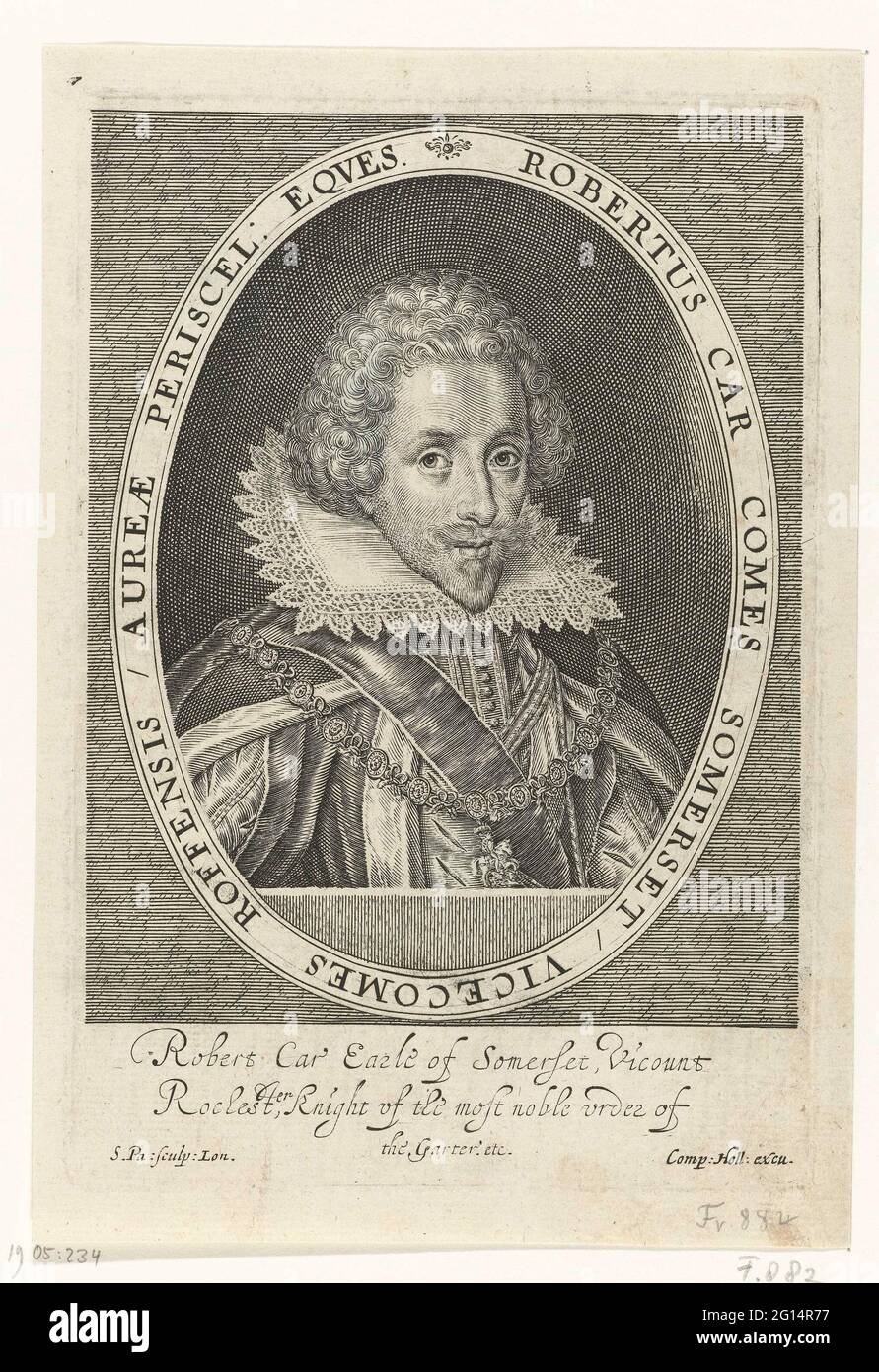 Portrait of Robert Carr. Portrait of Robert Carr, Count of Somerset. He ...