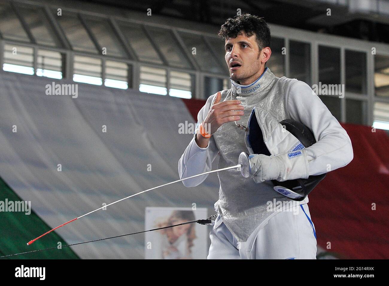 Andrea Cassarà Italian fencer, during the 2021 Italian fencing ...