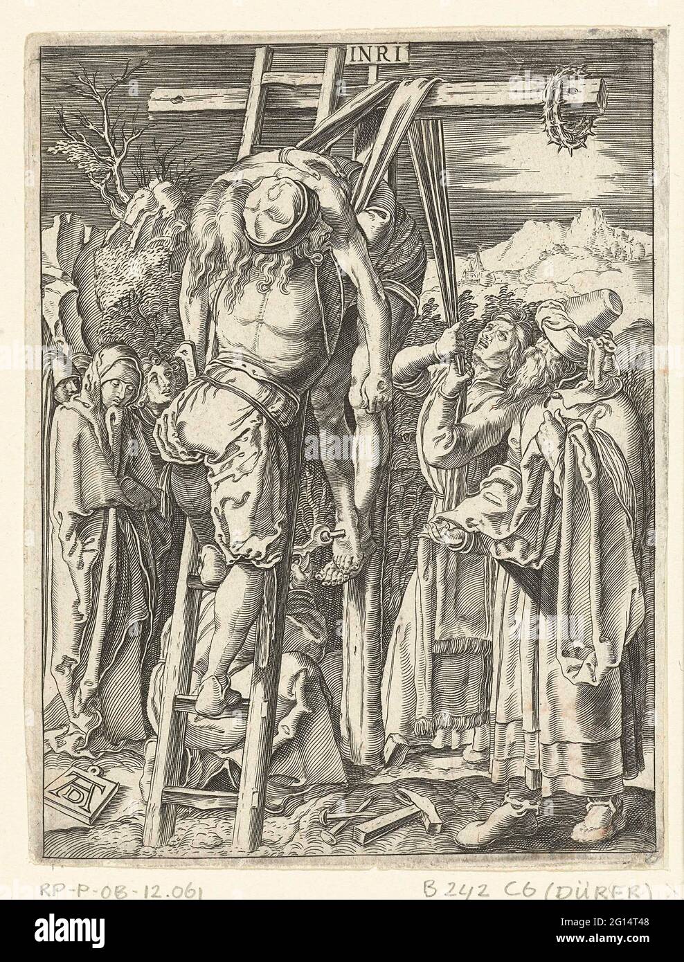 Cross-reduction of Christ's body by Nikodemus; Passion of Christ Stock ...