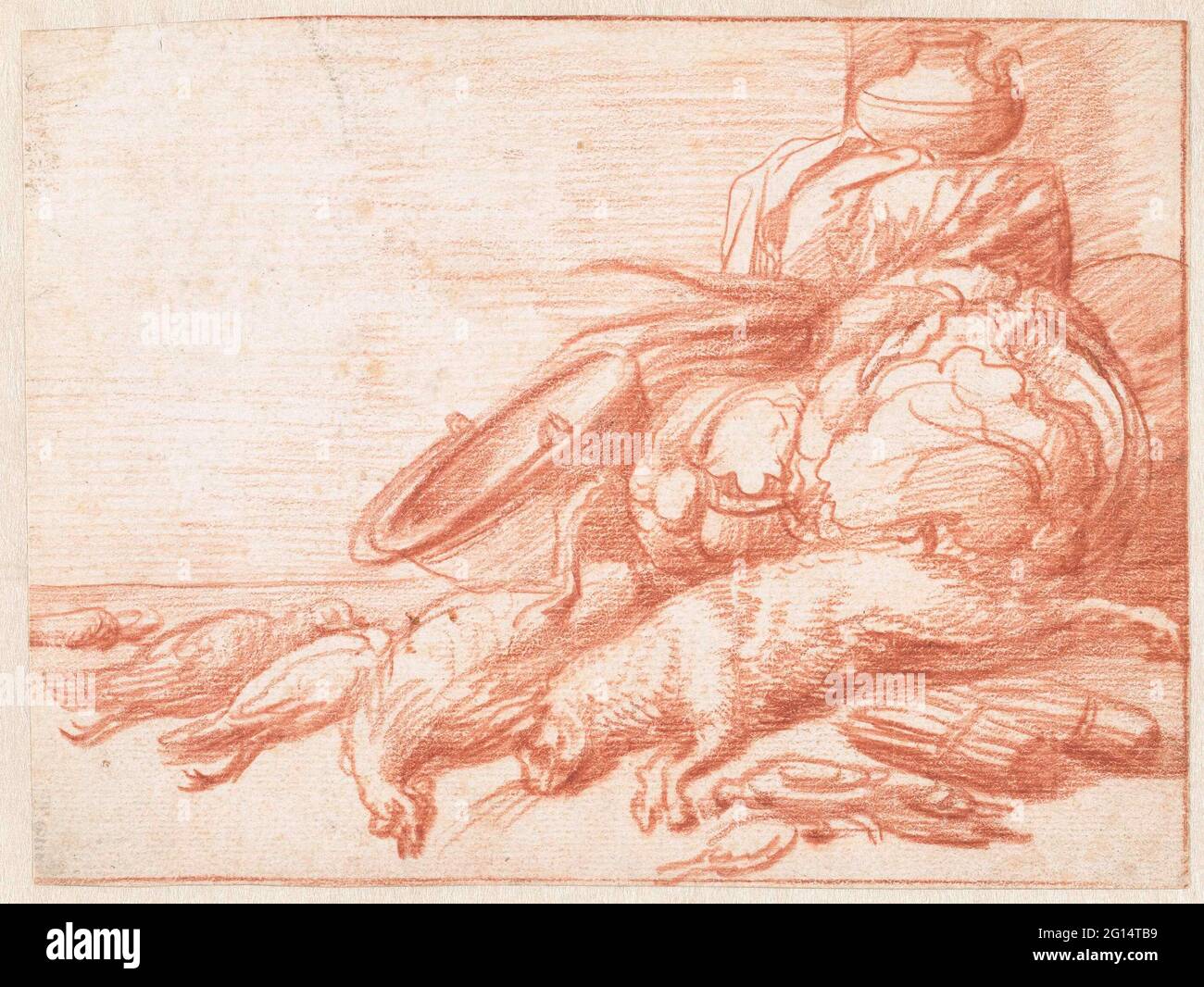 Still life with hare and poultry Stock Photo - Alamy