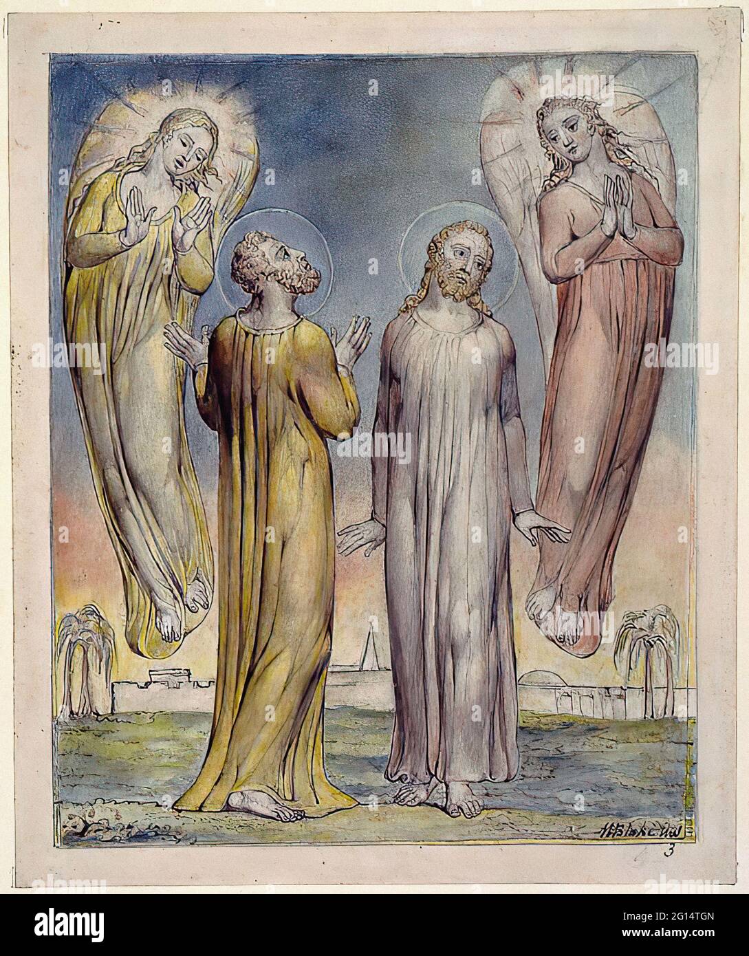 William Blake - Andrew Simon Peter Searching Christ 1819 Stock Photo ...