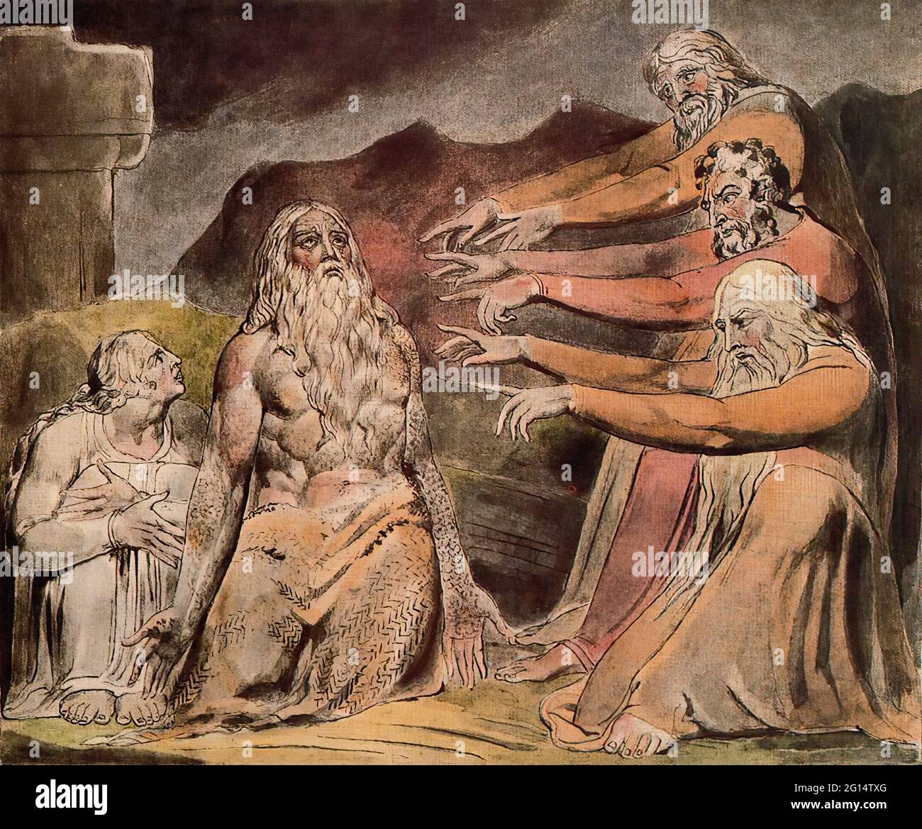 William Blake - Illustration Book Job 2 Stock Photo - Alamy