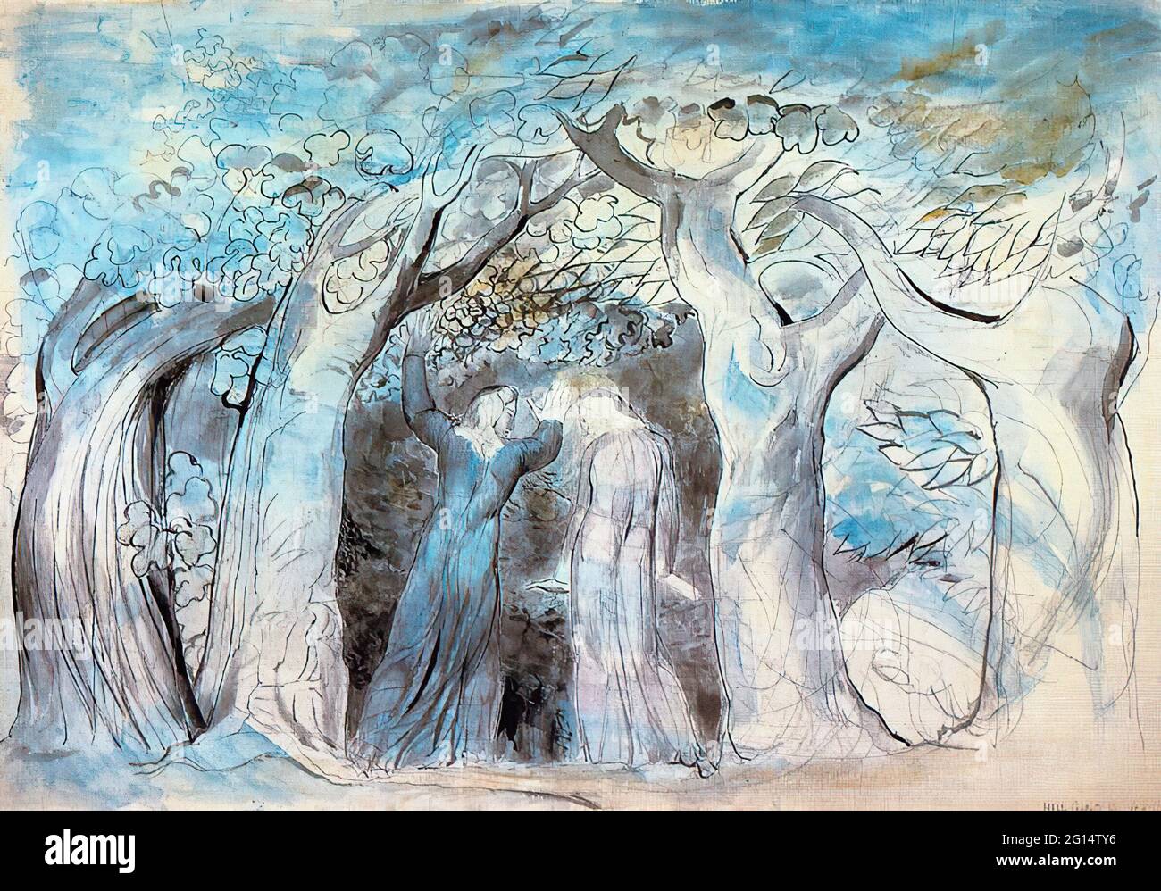 William Blake - Illustration Dante S Divine Comedy Hell 2 Stock Photo ...