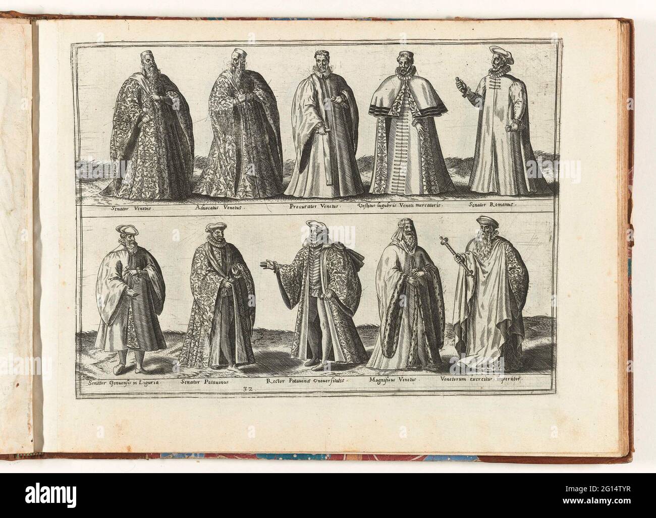 Ten men, dressed according to the Italian fashion of approximately 1580 ...