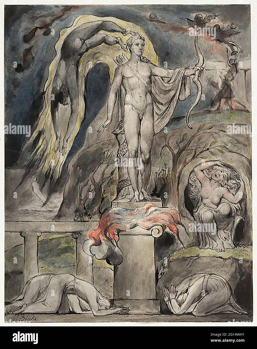 William Blake - Shrine Apollo Milton S Hymn Morning Christ S Nativity ...