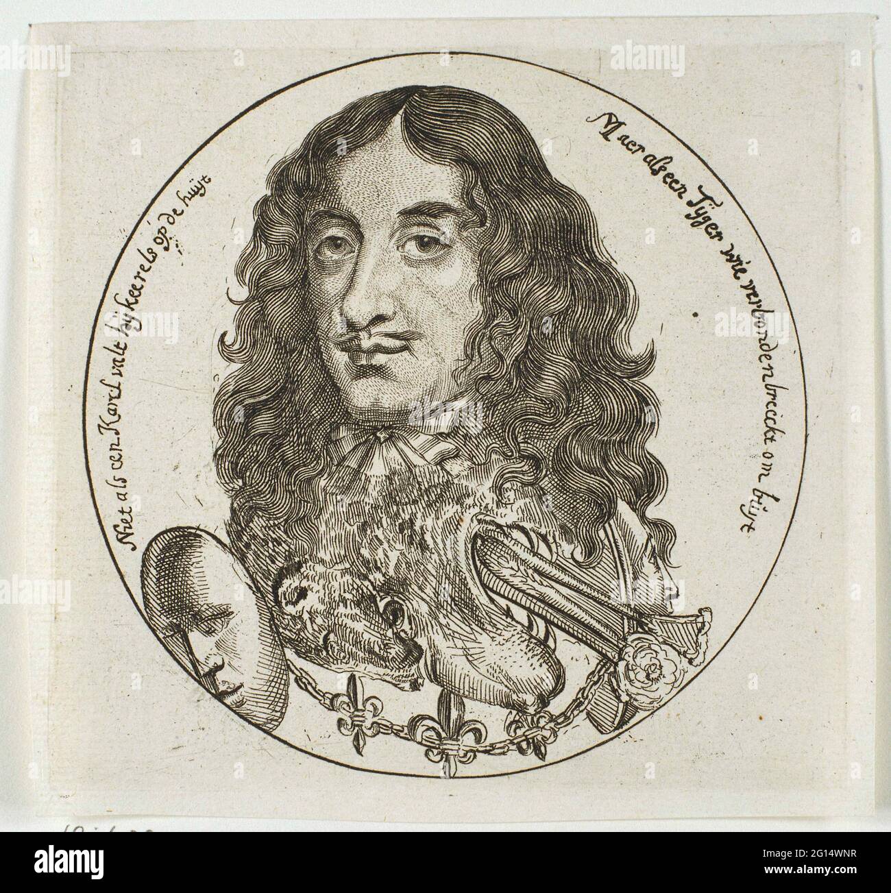 Portrait of Charles II as a tiger; Double bars from Prince Willem III ...