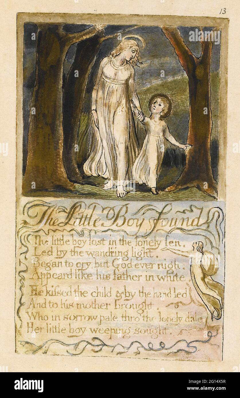 William Blake - the Little Boy Found Stock Photo - Alamy