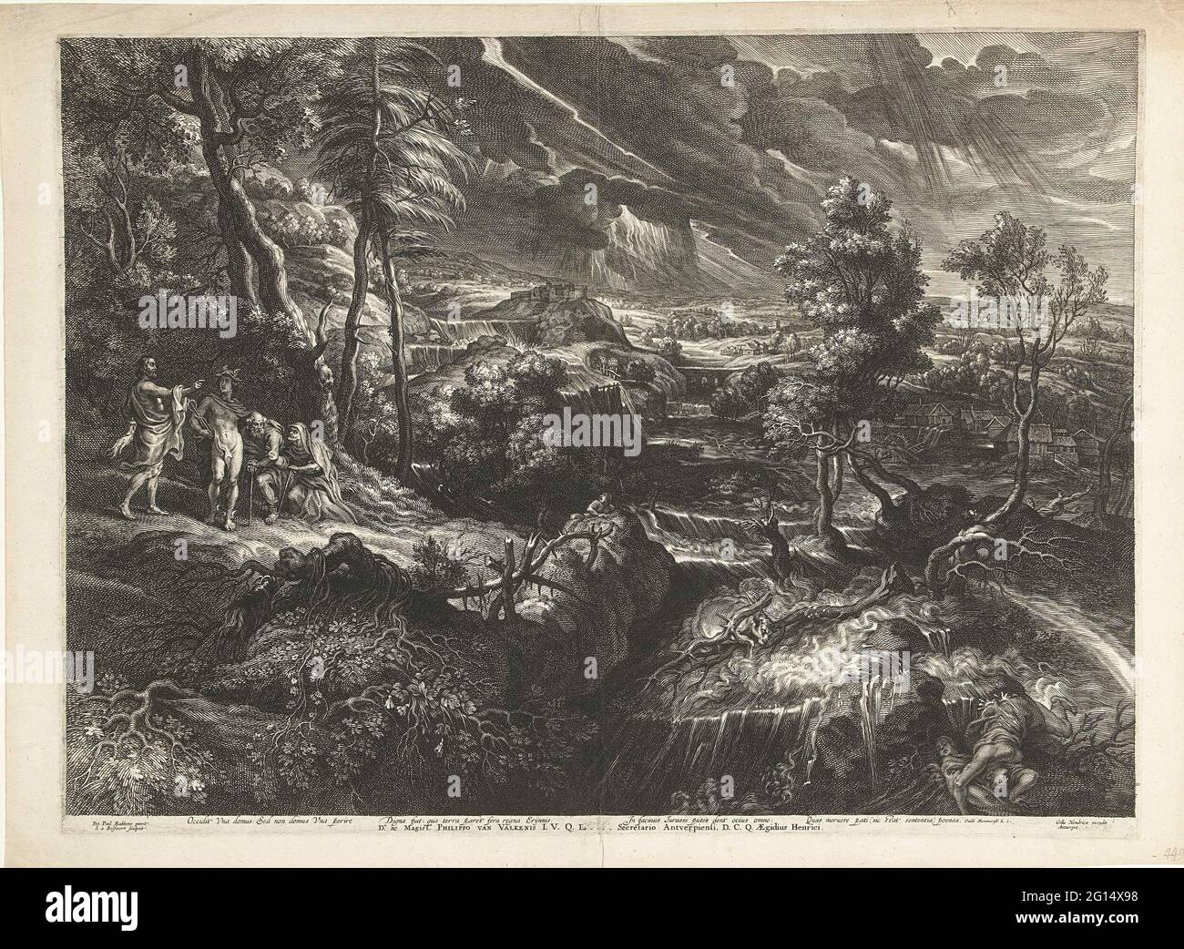 Landscape with Philemon and Baucis. The ruler of the gods Zeus and his ...