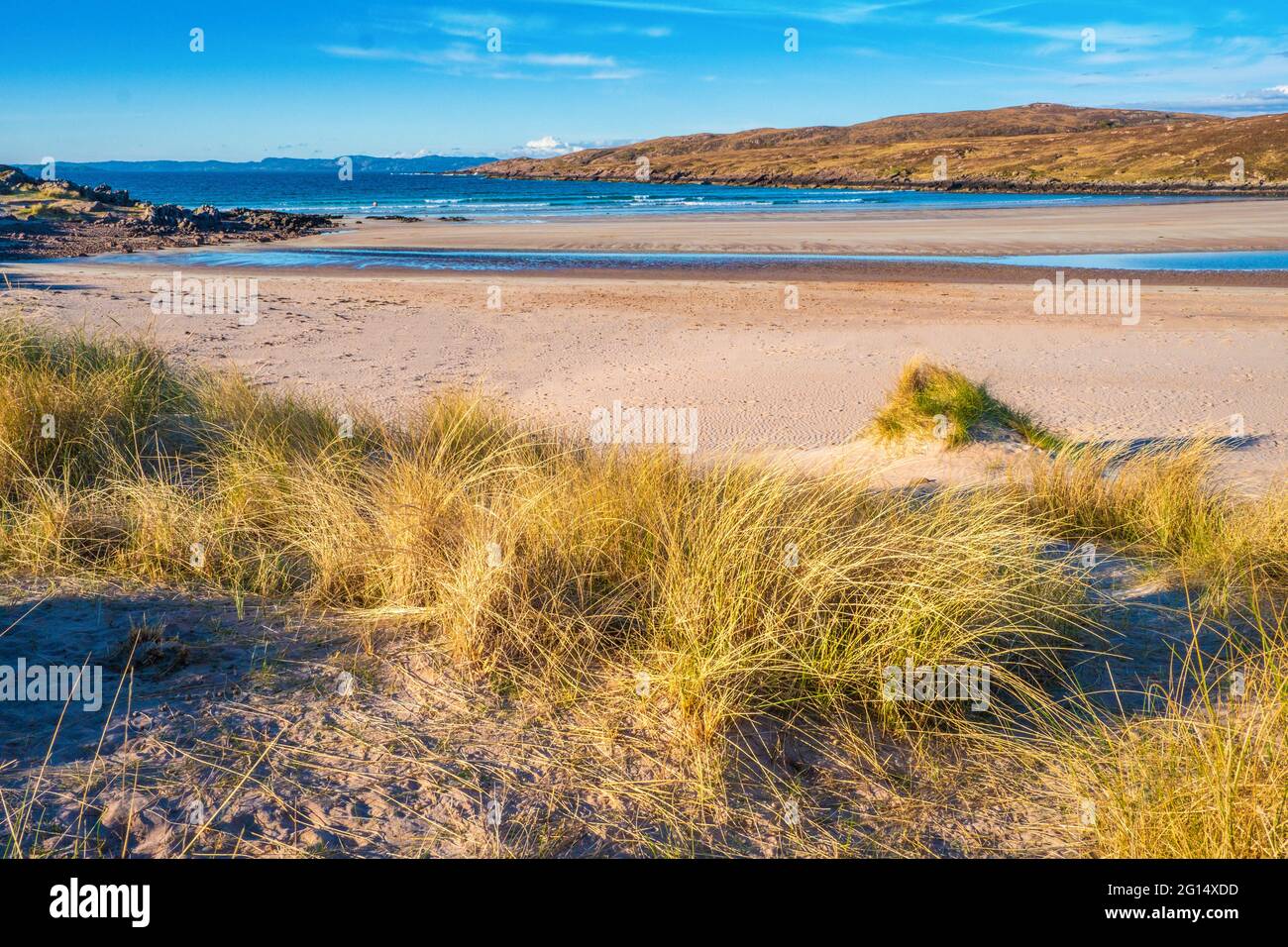 Sand dunes at Achnahaird beach on the Assynt peninsula in the North ...