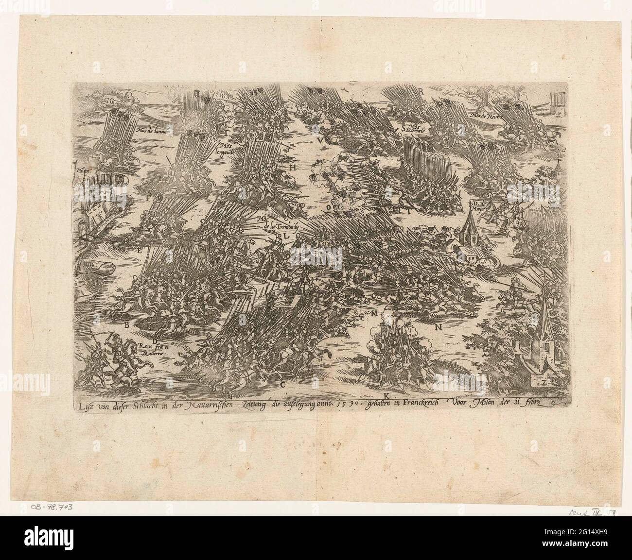 Battle at Dieppe, 1590. Battle at Dieppe, 11 February 1590. Bottom left ...