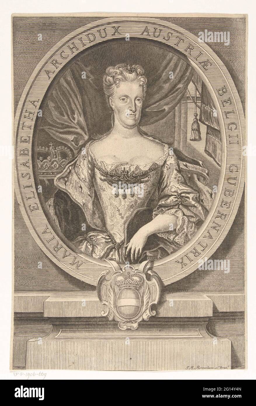 Portrait of Maria Elisabeth, Aartshertogin of Austria; Maria Elisabetha ...