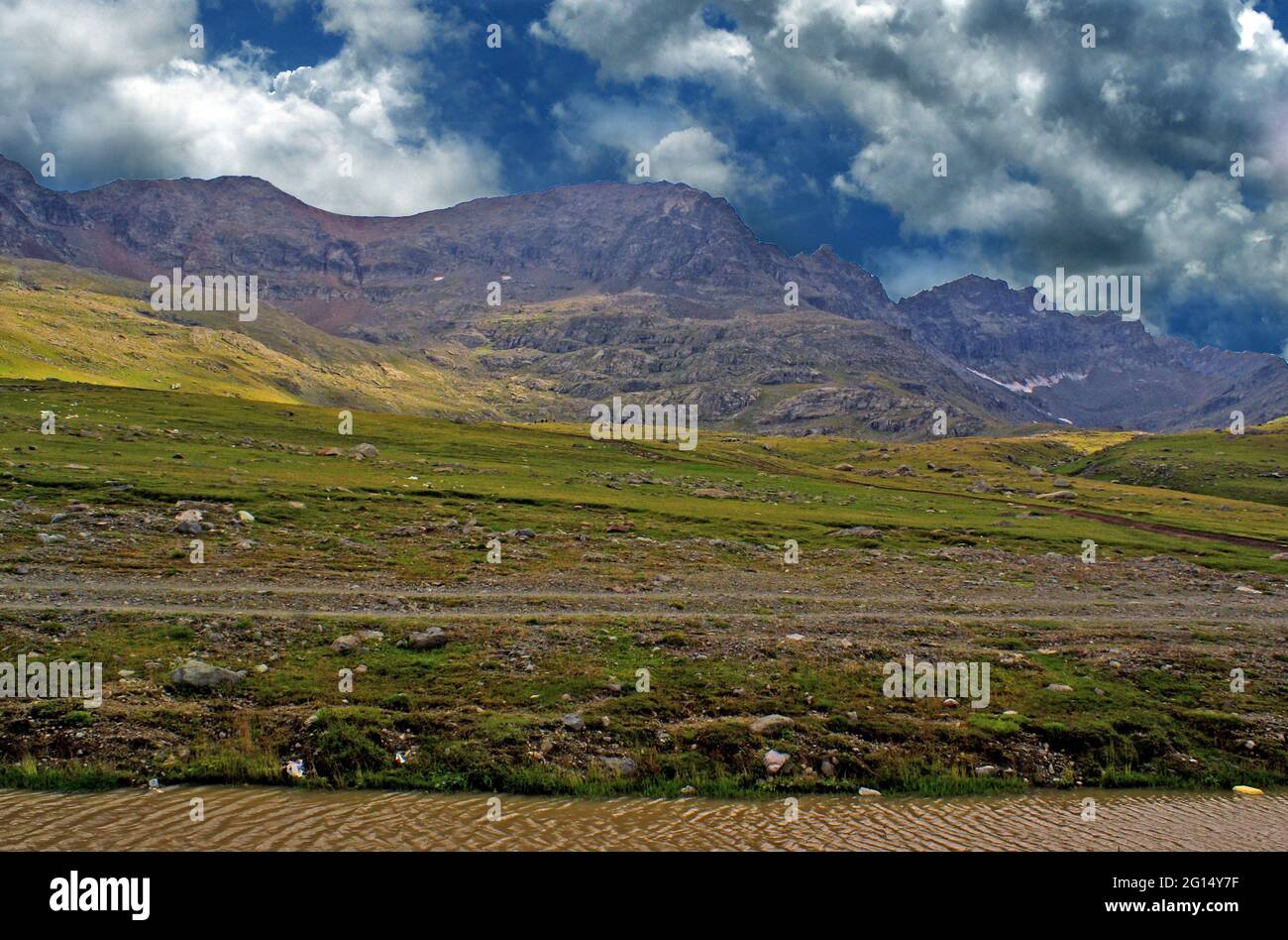 Spectacular drone shot of high resolution high mountain landscapes from ...