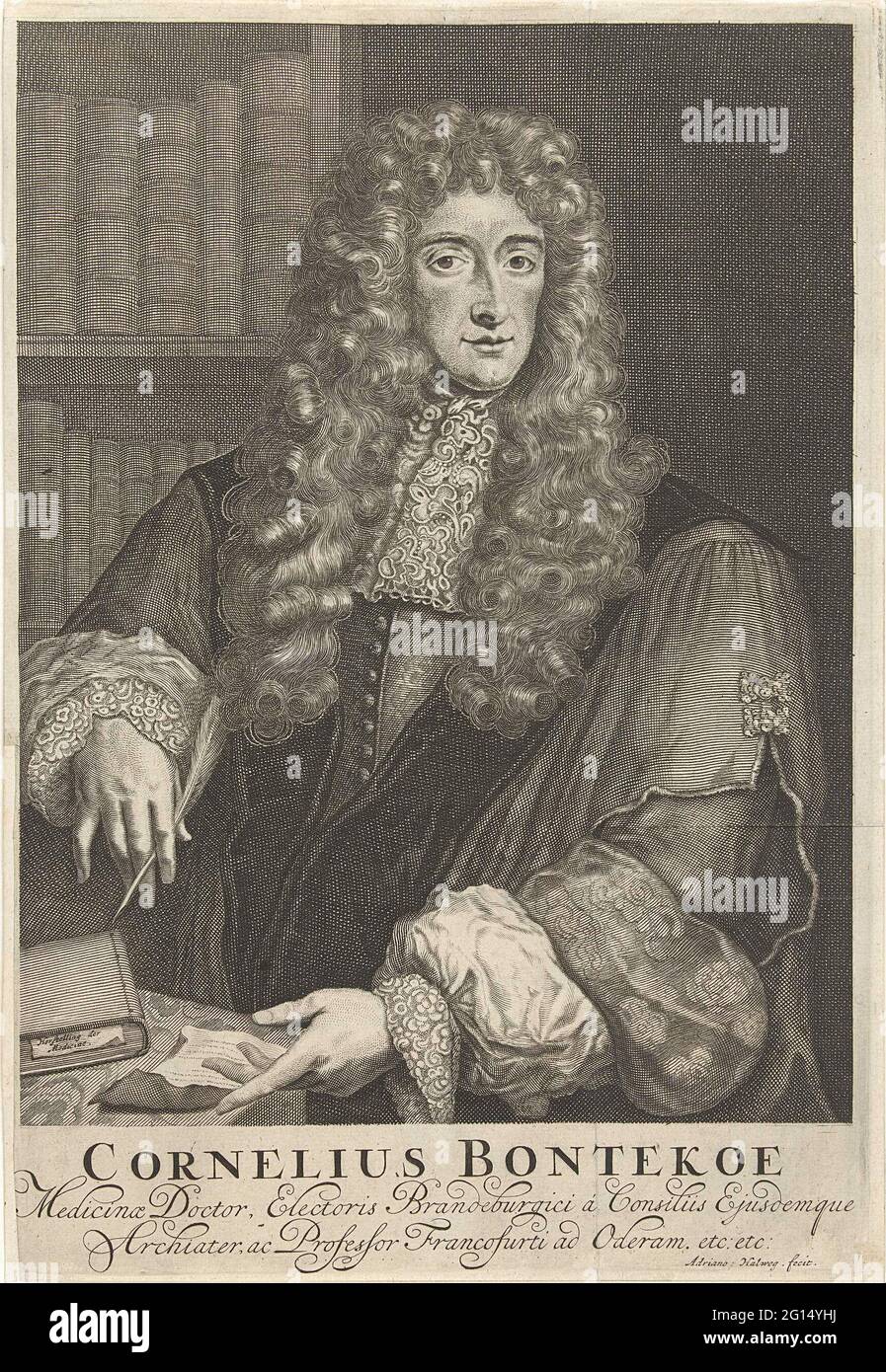Portrait of Cornelis Bontekoe. Portrait of half the doctor Cornelis ...
