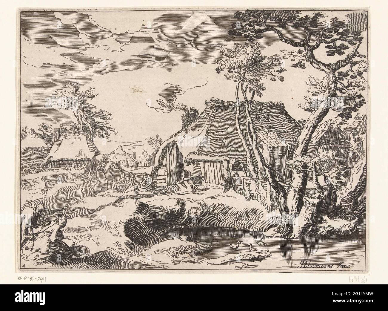 Landscape with farms on country road; Faces in the countryside Stock ...