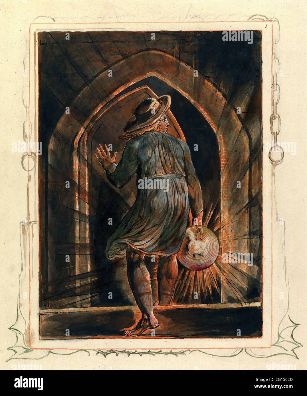 William Blake - Jerusalem, Plate 1, Frontispiece Stock Photo - Alamy