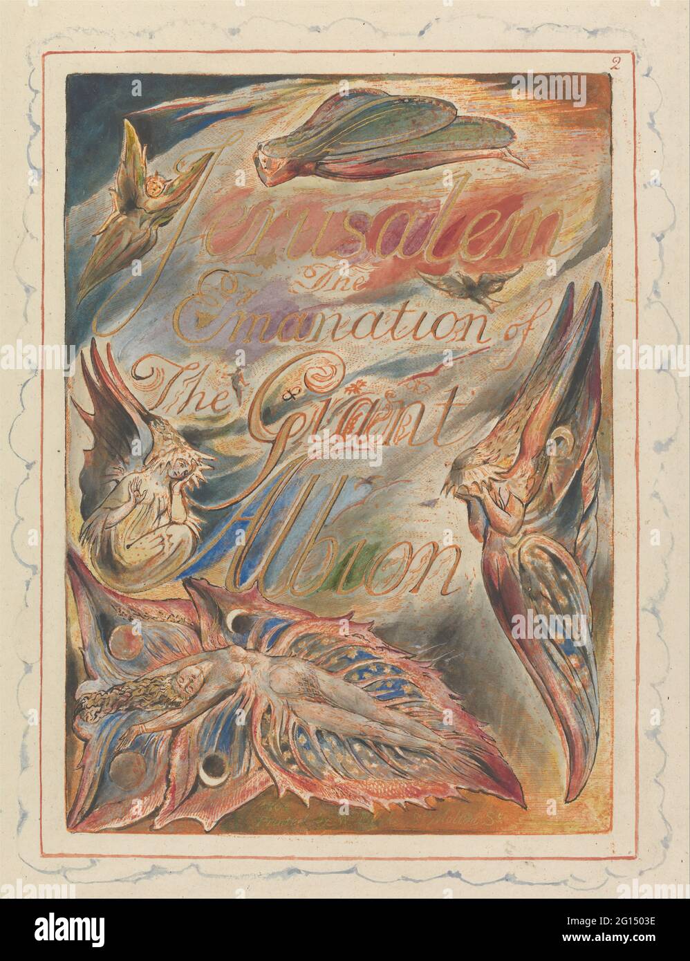 William Blake - Jerusalem, Plate 2, Title Page Stock Photo - Alamy