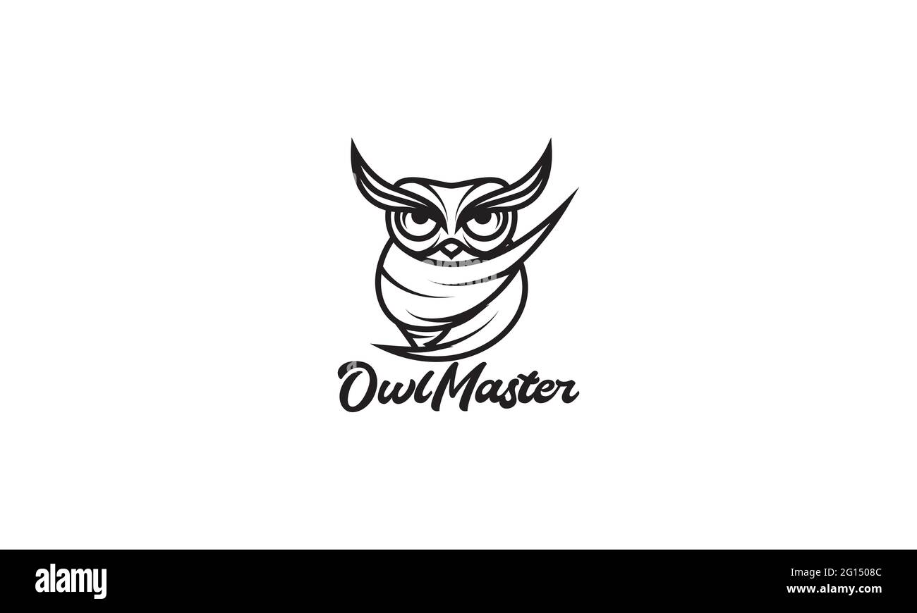 cool lines owl logo symbol icon vector graphic design illustration ...