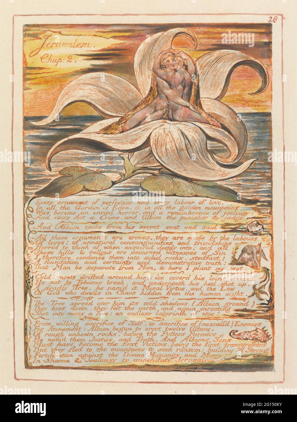 William Blake - Jerusalem, Plate 28, Jerusalem , Chap. 2 Stock Photo ...