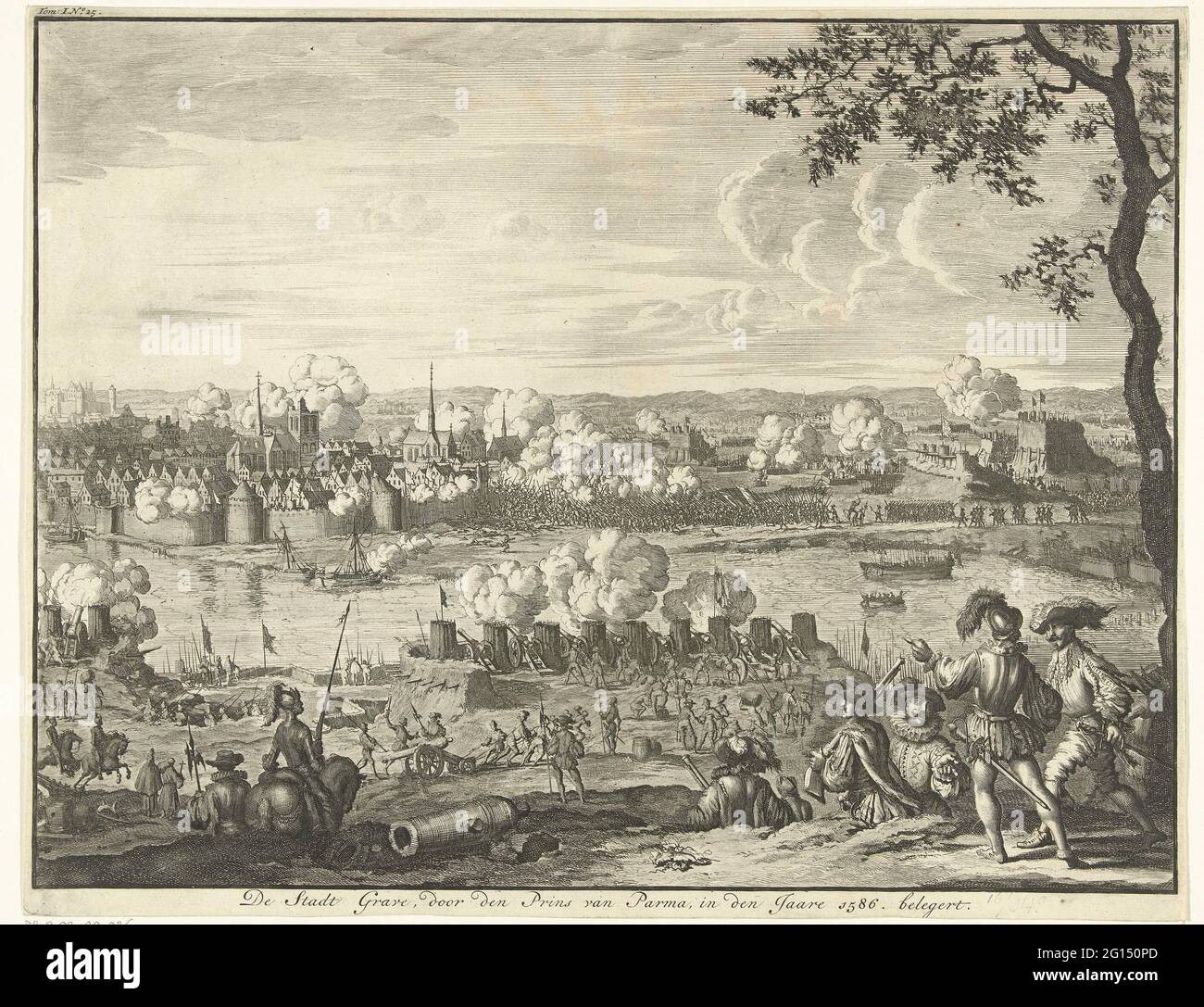 Siege and storming of Grave by the Duke of Parma, 1586; The Stadt Grave ...