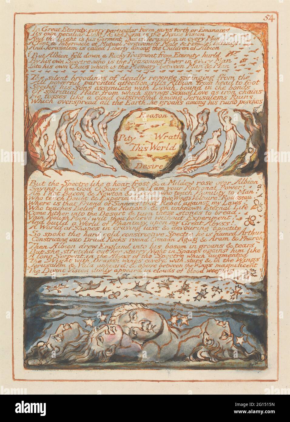 William Blake - Jerusalem, Plate 54, In Great Eternity Stock Photo - Alamy