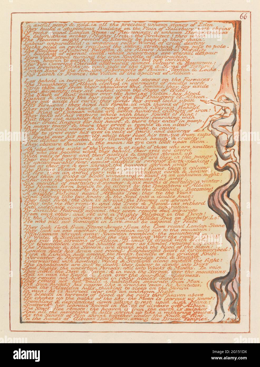 William Blake - Jerusalem, Plate 66, In awful pomp & gold Stock Photo ...