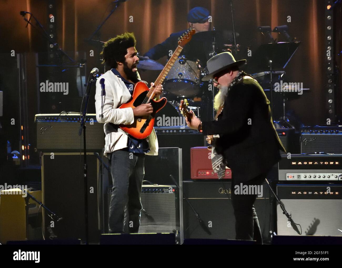 L-R: Tash Neal and Jimmy Vivino perform at the Fifth Annual Love Rocks ...