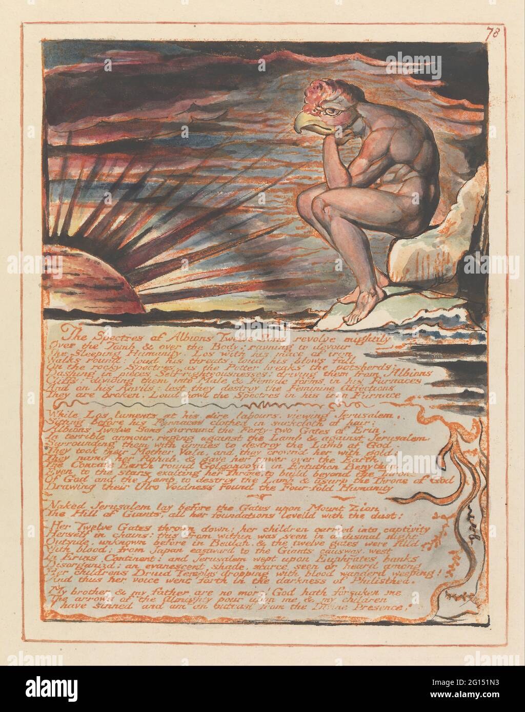 William Blake - Jerusalem, Plate 78, The Spectres of Stock Photo - Alamy
