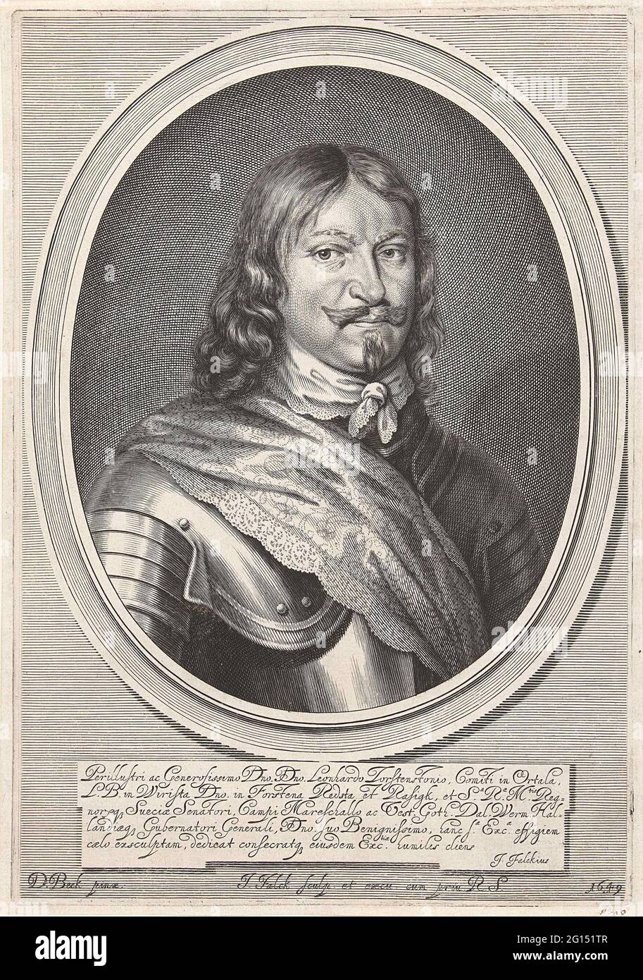 Portrait of Lennart Torstenson. Portrait of the Swedish Field Marshal ...