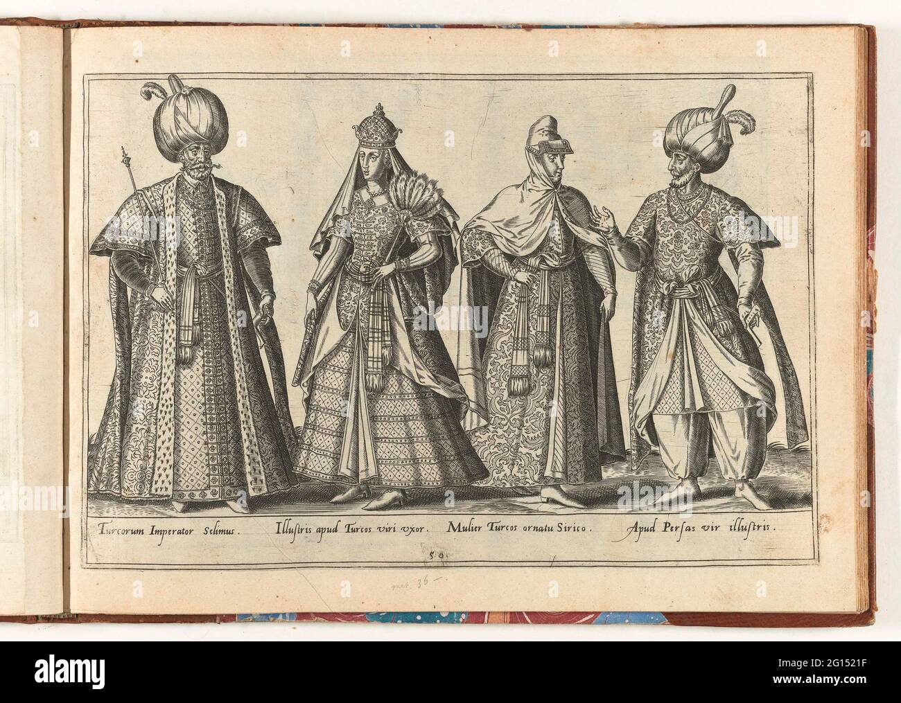 Two Turkish men and two women dressed according to the fashion of ...