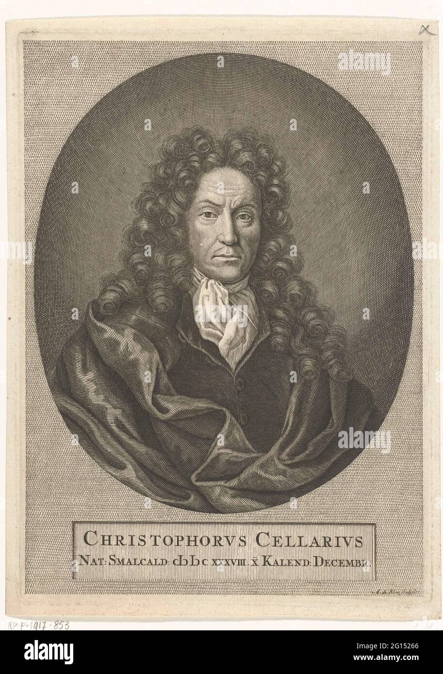 Portret van Christophorus Cellarius ; Christophorvs Cellarivs Stock ...