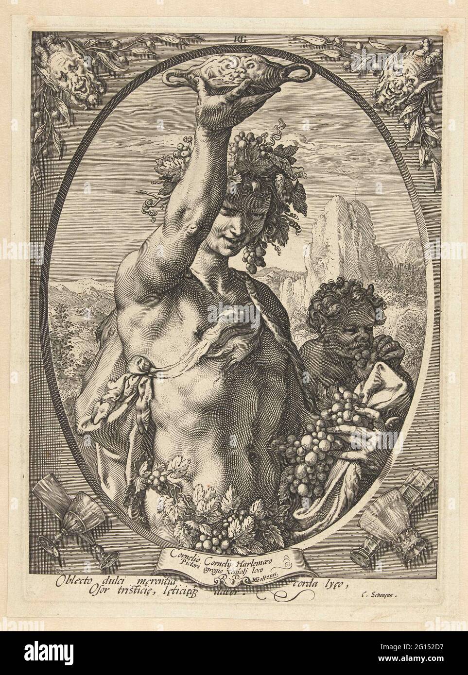 Bacchus; Bacchus, Venus and Ceres. The young God Bacchus in half, in ...