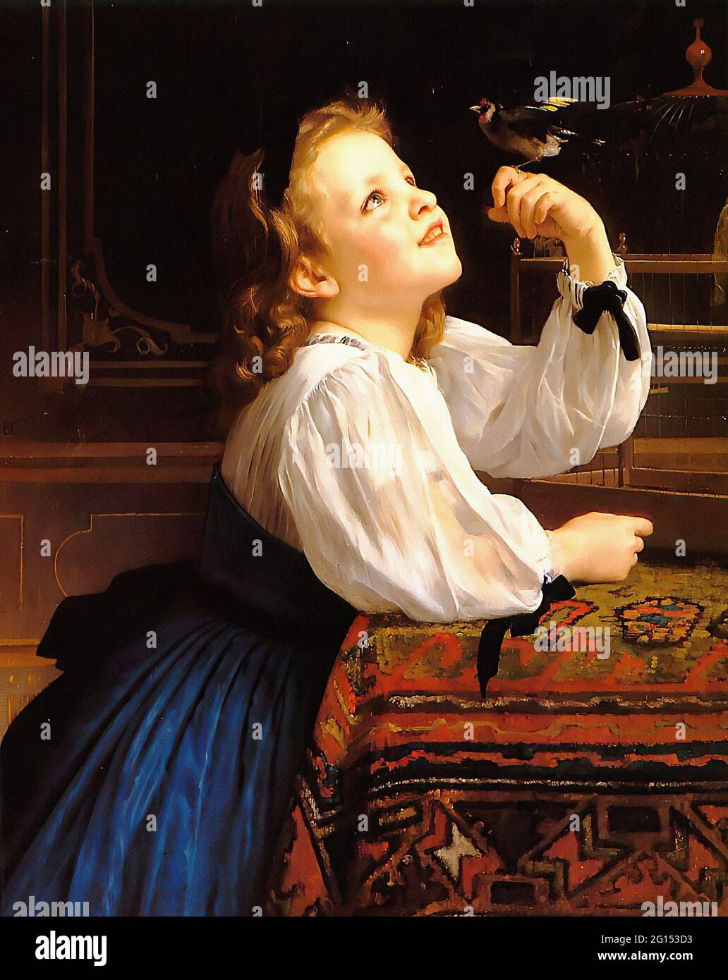 William-Adolphe Bouguereau (1825-1905) - Dear Bird 1867 Stock Photo - Alamy